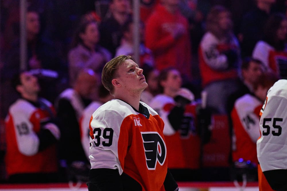 WATCH: Matvei Michkov Defends Flyers Teammate in First Career NHL Fight ...